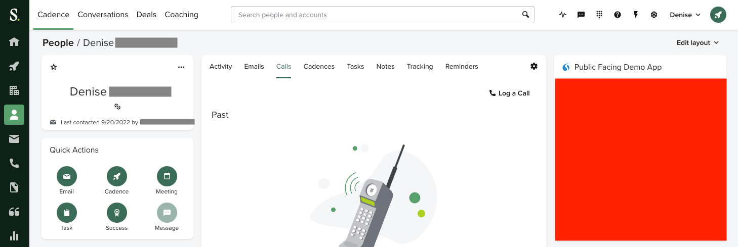 Person Smart Panel Integration | Salesloft API