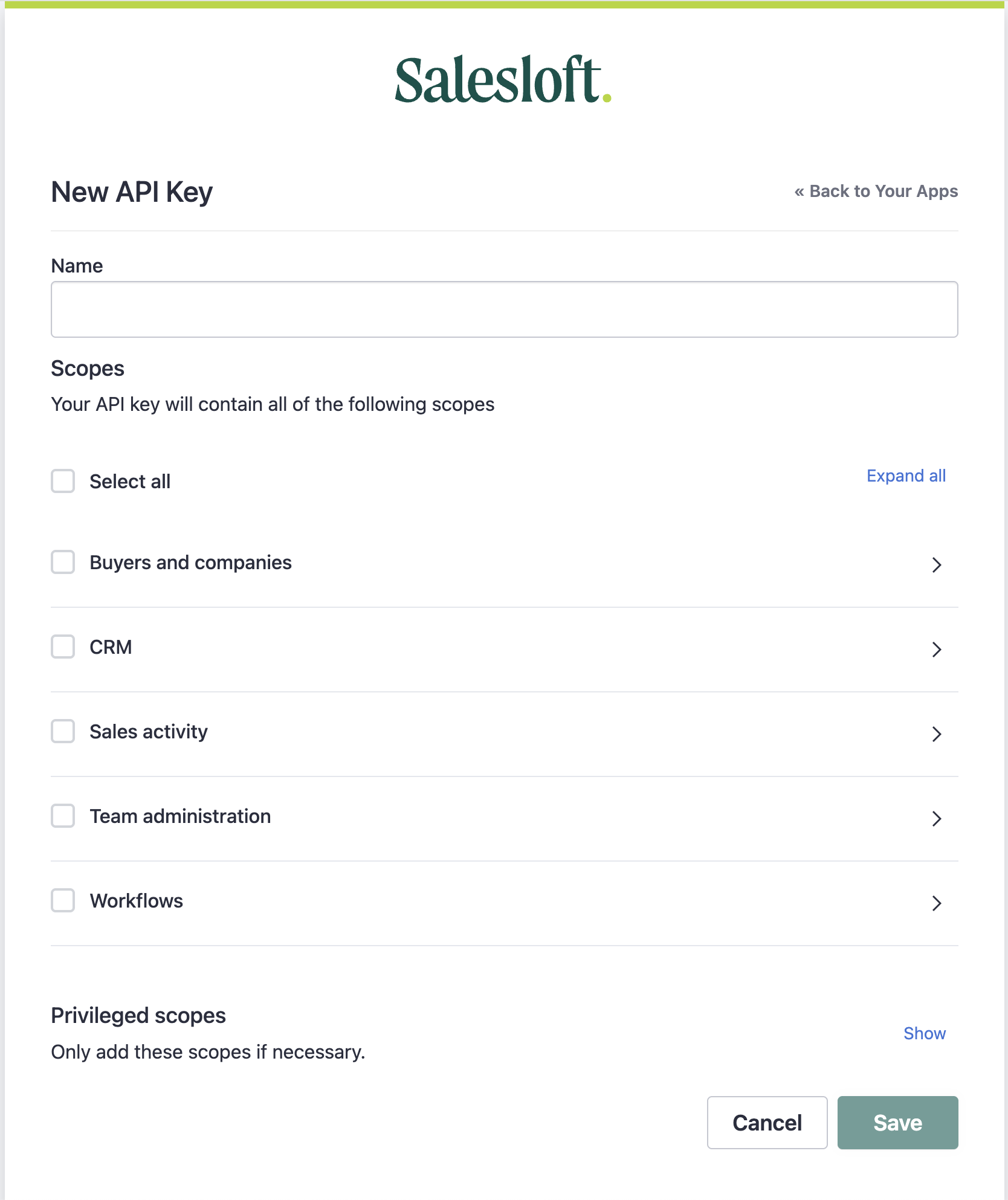 API Key Authentication | Salesloft API API Key Authentication | Salesloft API